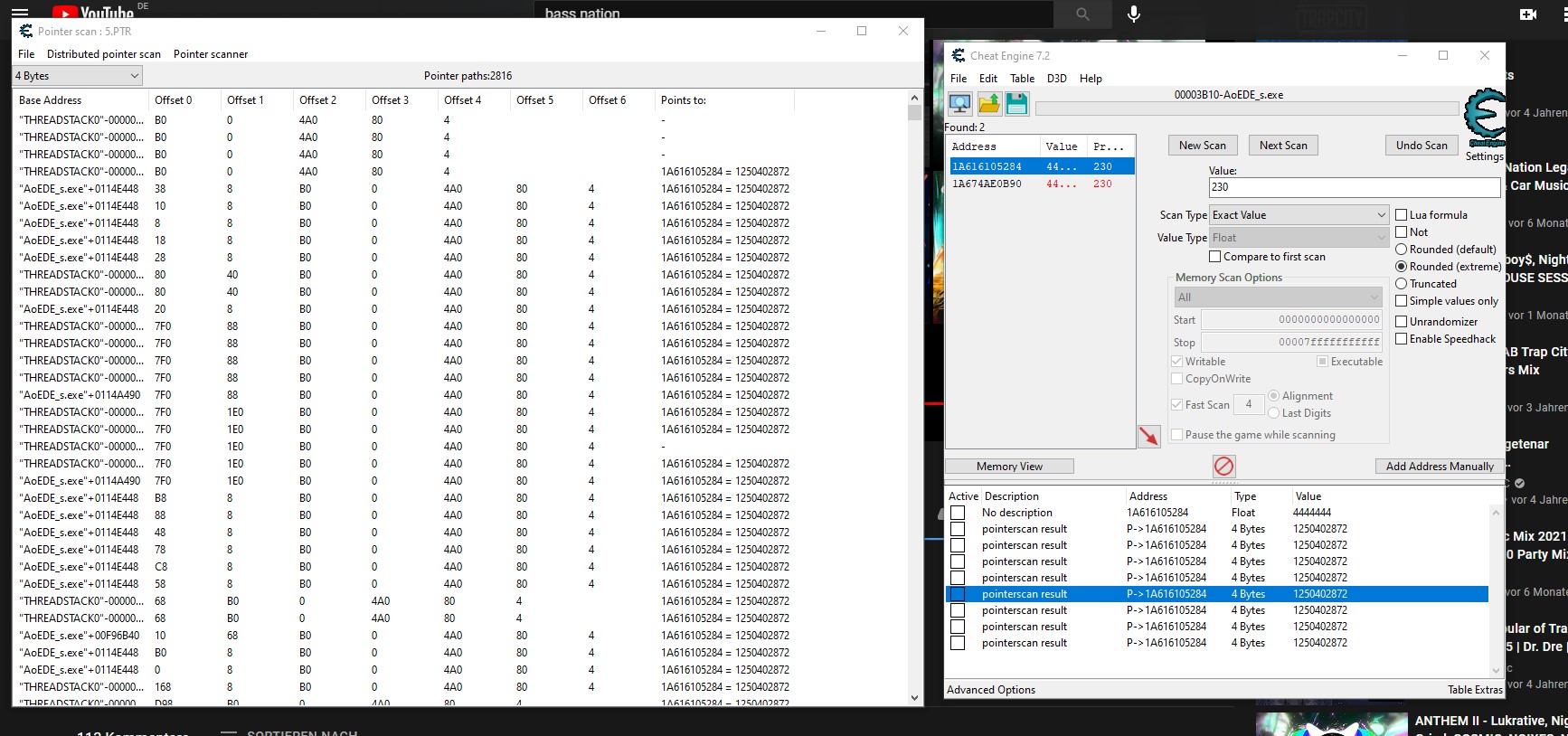 Cheat Engine :: View topic - Weird pointerscan