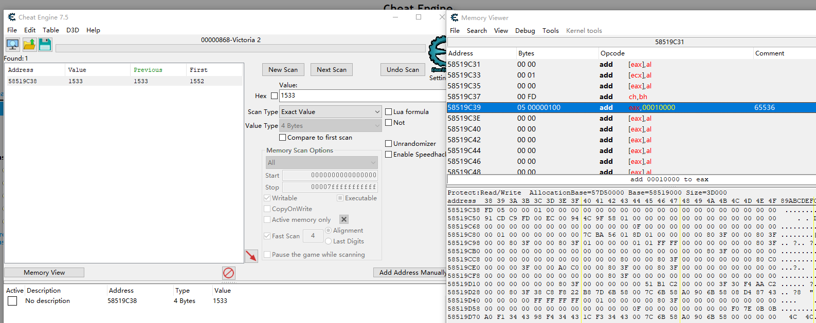 Cheat Engine View Topic Browse This Memory Region But Address Is Missing
