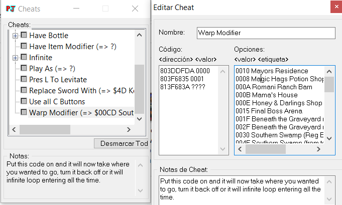 Cheat Engine :: View topic - Warp Modifier