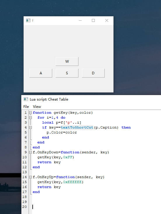 Cheat Engine :: View topic - Ask some questions about Keydown