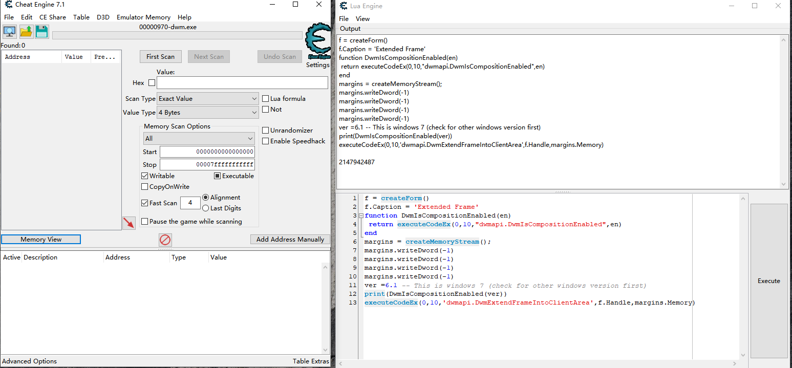 Cheat Engine :: View topic - How to correctly call ...