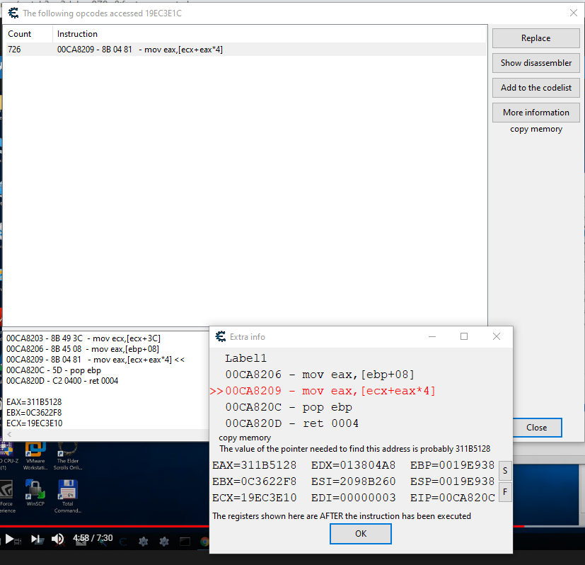 Cheat Engine :: View topic - Two copy memory opcodes in debugger