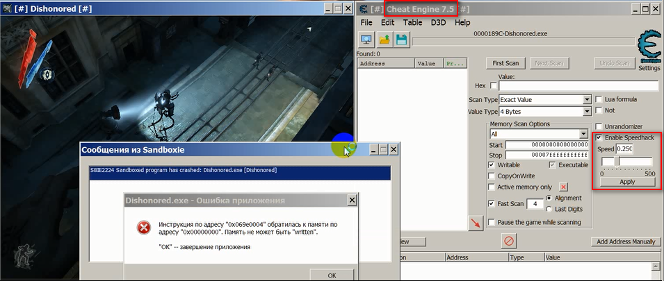 Cheat Engine :: View topic - Crashes of games when the "Speedhack ...